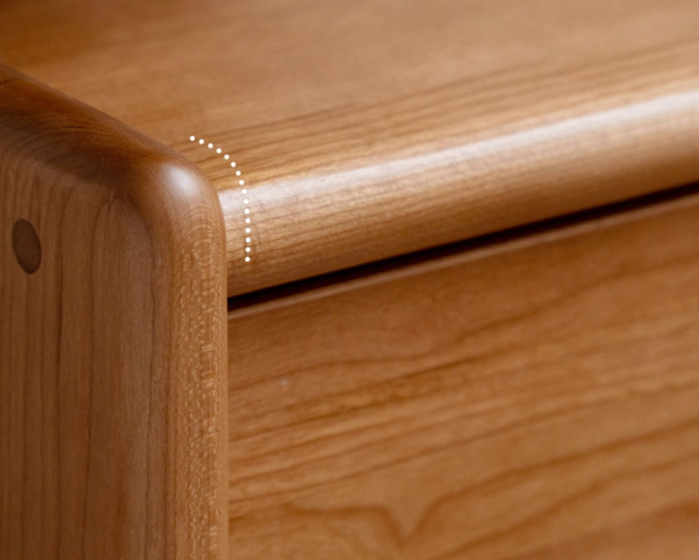 solid wood bedside table modern minimalist cherry wood bedside storage ...