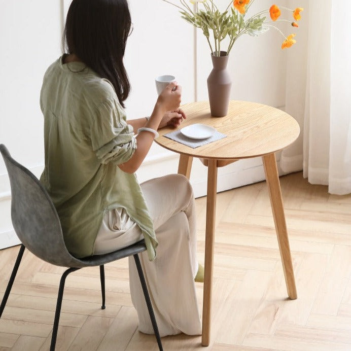 solid wood small round table negotiation table sofa side a few small ...