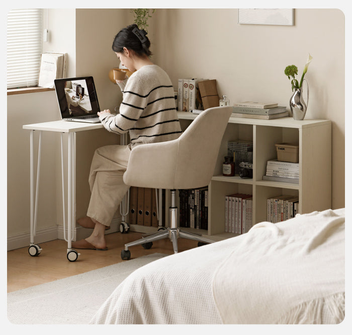 solid wood bookcase cream wind shelf modern minimalist white display ...