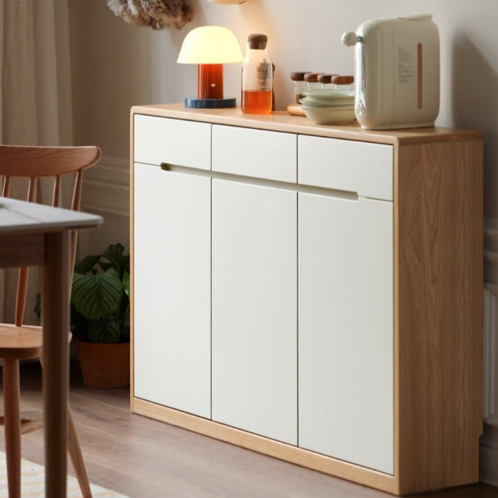 ultra-thin sideboard narrow kitchen cabinet locker solid wood tea ...