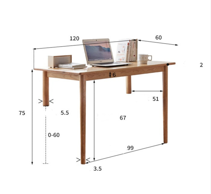 Office desk ,bay window desk Oak solid wood"
