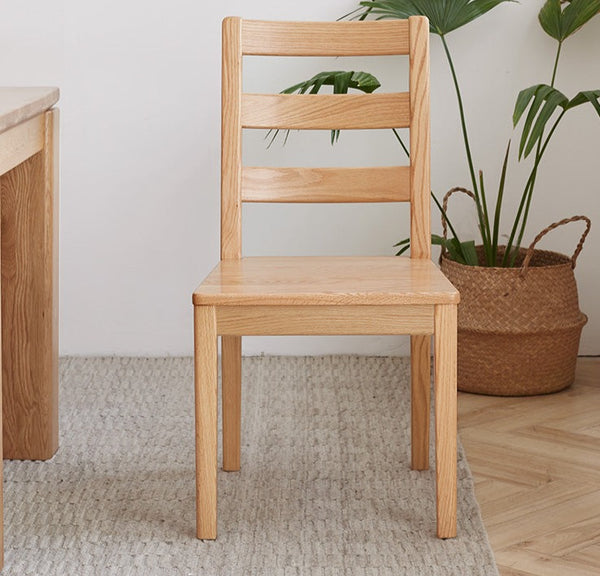 solid wood dining chair home dining table chair oak back chair log ...