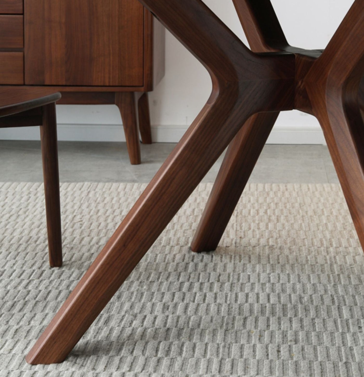Slate top dining table Black walnut solid wood"