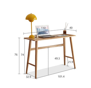 Oak, Cherry solid wood Narrow office desk-